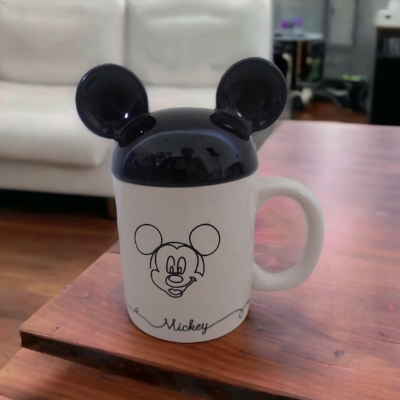 Disney | Dining | Disney Parks Mickey Mouse Linear Ceramic Mug With ...